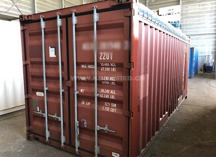 20' OPEN TOP Seecontainer, gebraucht - K. SCHMIED AG