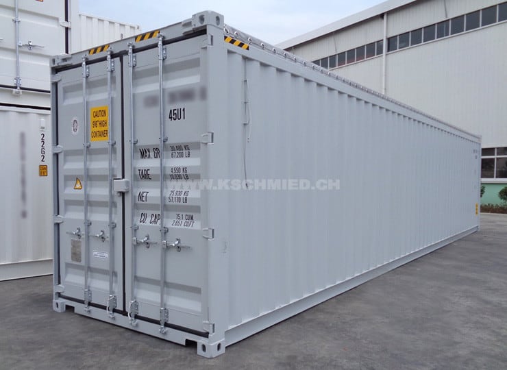 40' High Cube OPEN TOP sea container, STEEL FLOOR, NEW/one-way - K ...