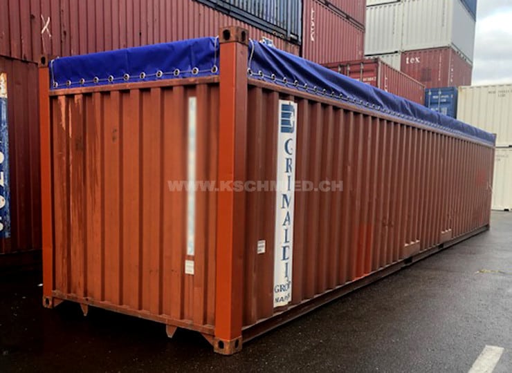 40' OPEN TOP sea container, used - K. Schmied AG - Transporte ...