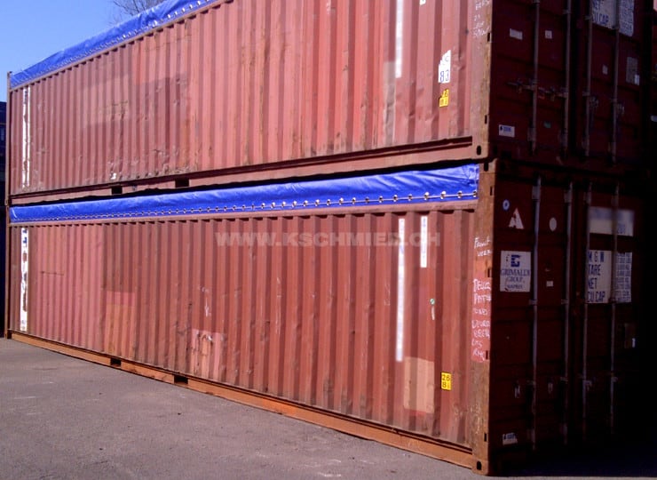 40' OPEN TOP sea container, used - K. Schmied AG - Transporte ...