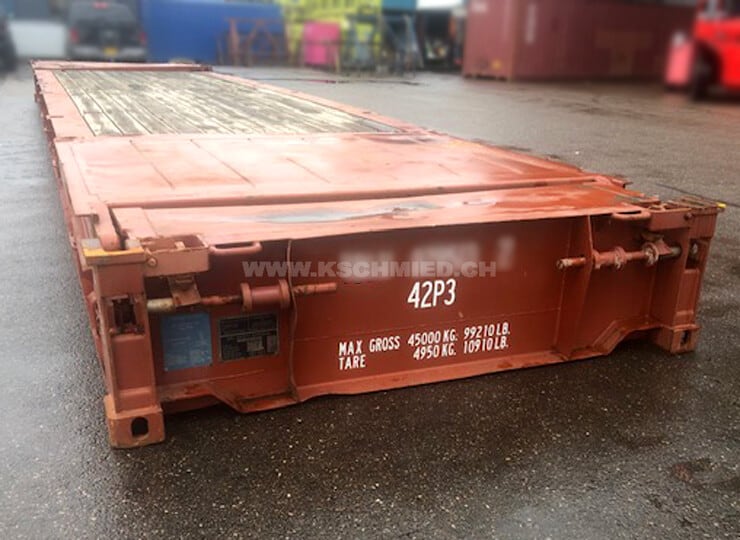40' Flat Rack Container, used - K. Schmied AG – Containers & Shipping ...